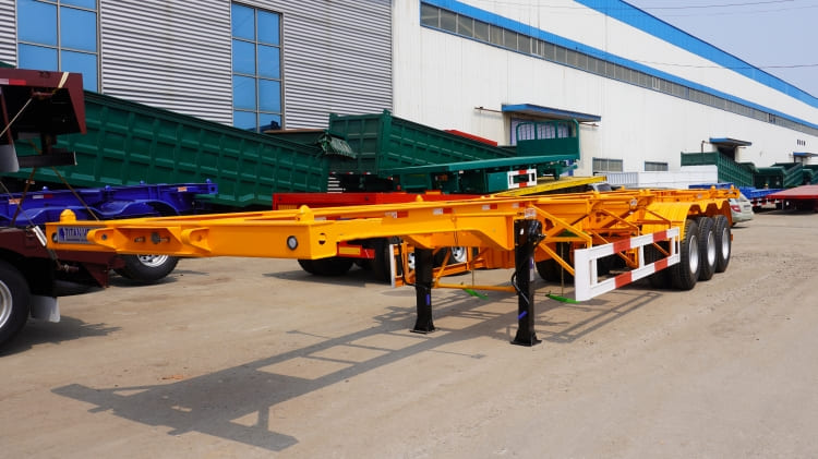 3 Axles 40ft Skeleton Container Semi Trailer for Sale in Ghana Accra