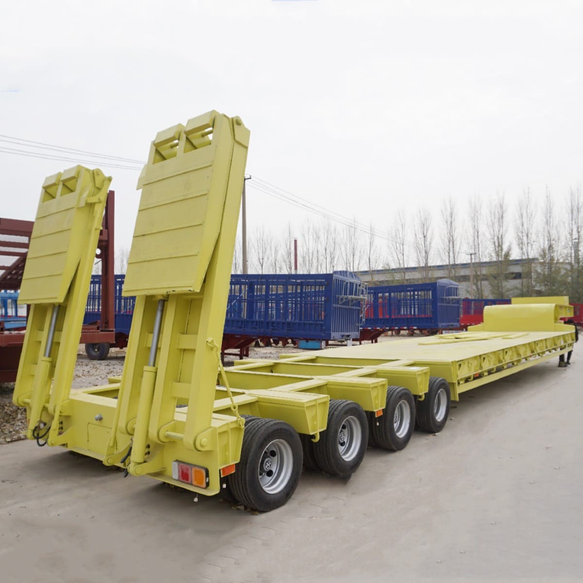 4 Line 8 Axle 150t Low Drop Deck Semi Trailer for Sale in Zimbabwe Bulawayo