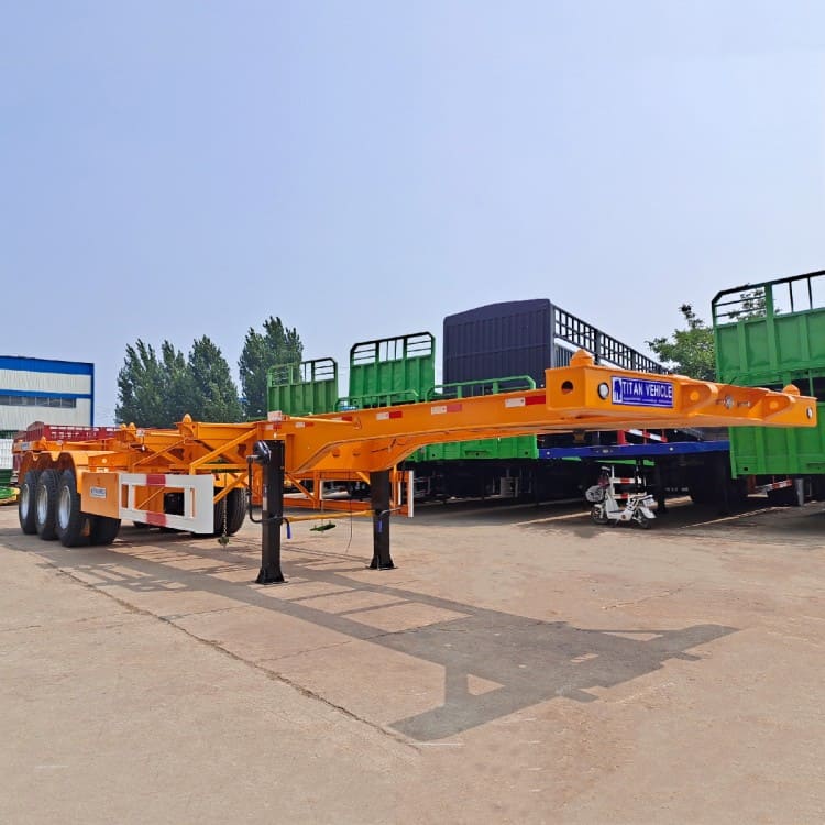 3 Axles 40ft Skeleton Container Semi Trailer for Sale in Ghana Accra